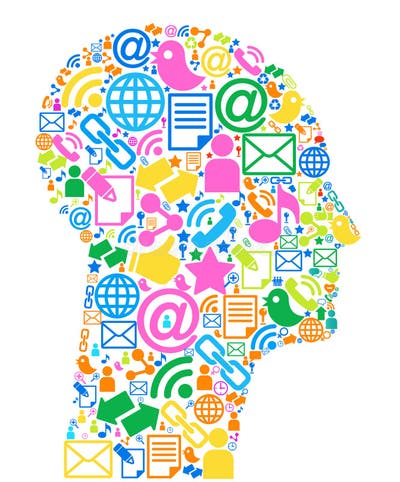 Colour head sumbol stock vector. Illustration of technology - 22774014