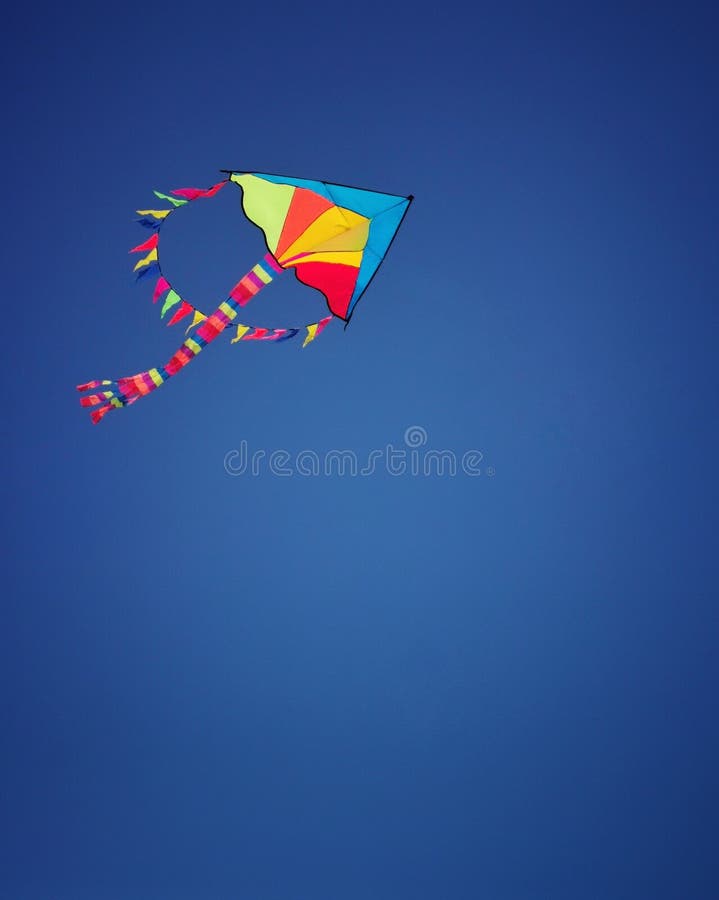Colour kite on the sky stock photo. Image of wing, screenshot - 183789042