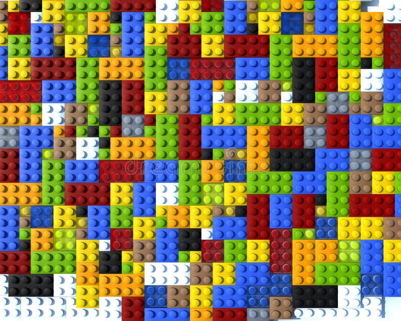 Colour Lego blocks flat stock illustration. Illustration of shot - 24414309