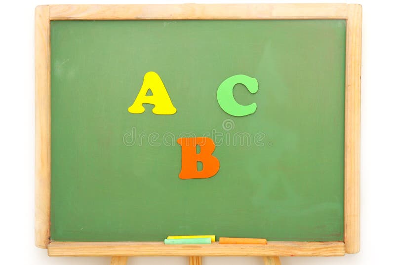 Colour Letters a, B, C on a School Board Stock Image - Image of concept ...