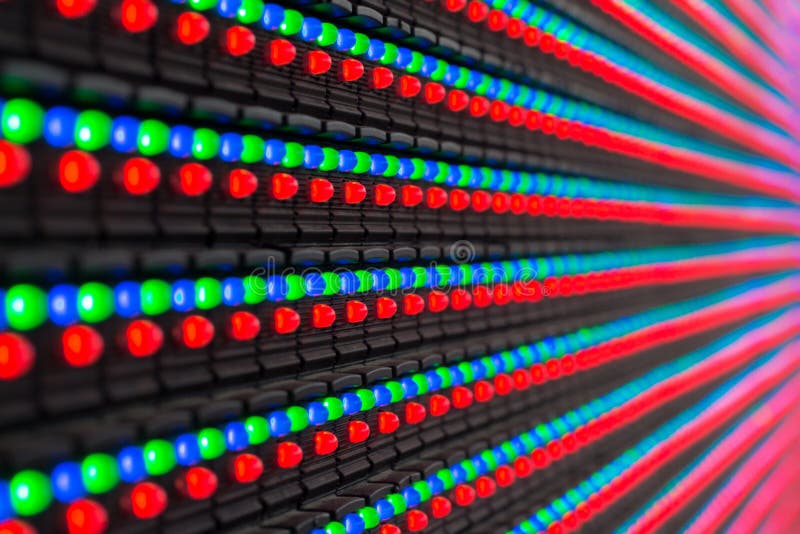 Colour of the Light from the Led Screen. Stock Image - Image of ...