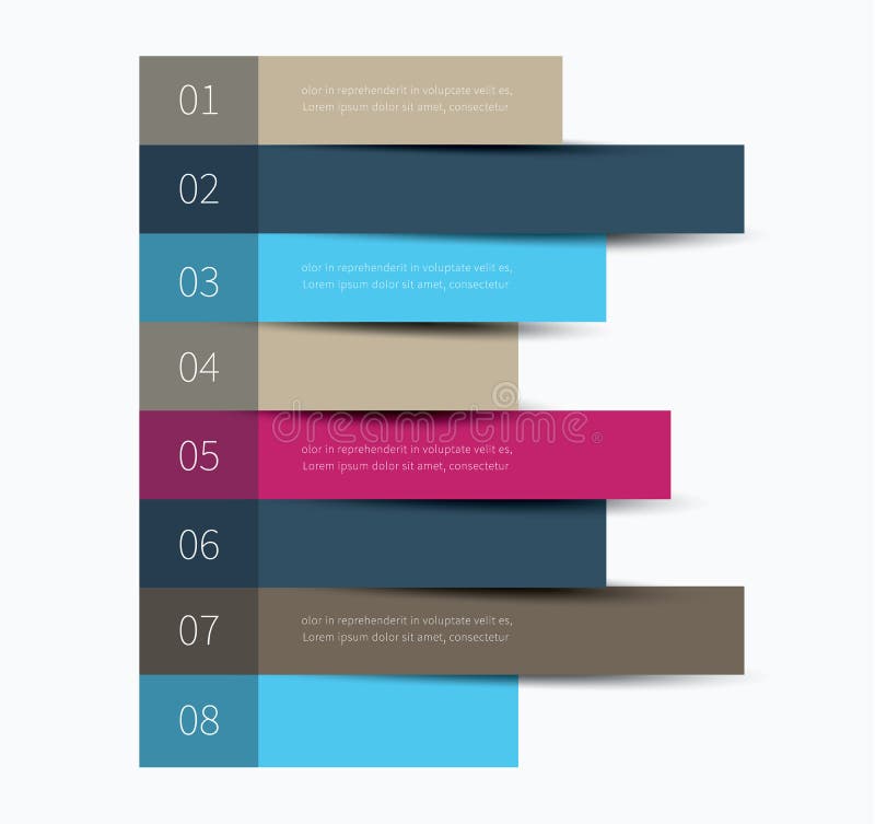 Colour lines with options stock vector. Illustration of infographic ...