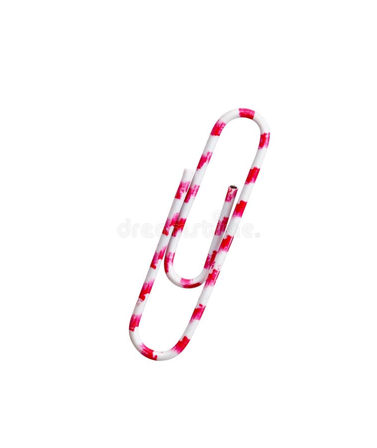 Colour Metal Paper Clips Isolated on a White Background. Design Element ...
