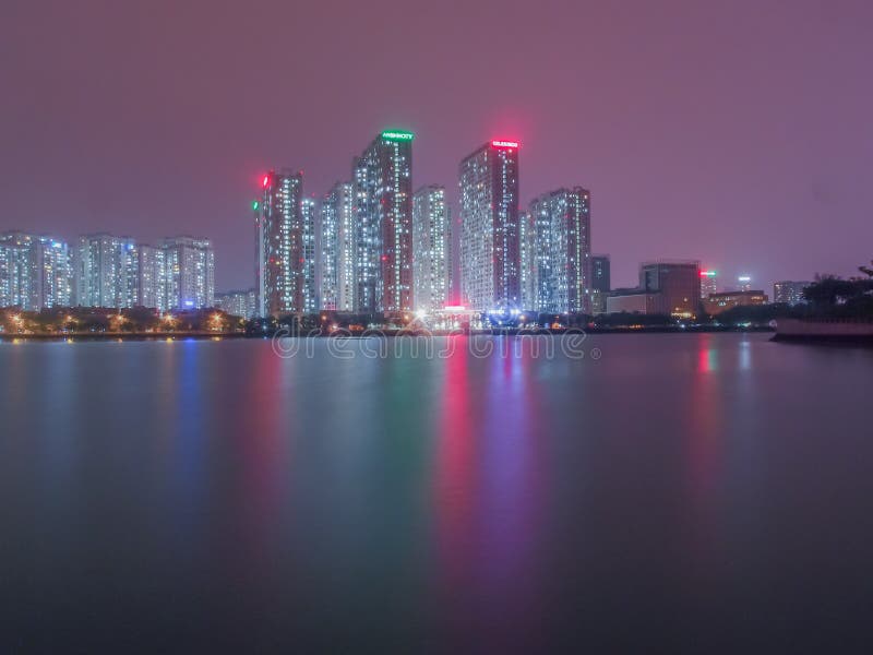 Colour of the night editorial image. Image of metropolis - 179521175