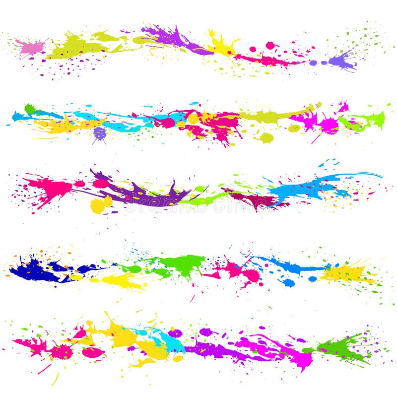 Colour Paint Blot, Splashes, Drops for Creativity Stock Vector ...