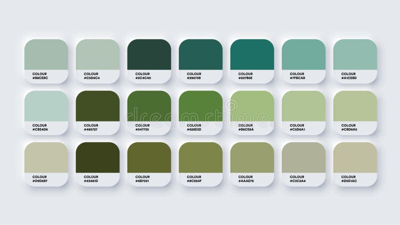 Colour Palette Catalog Samples Gradient in RGB or HEX Pastel and Neon ...