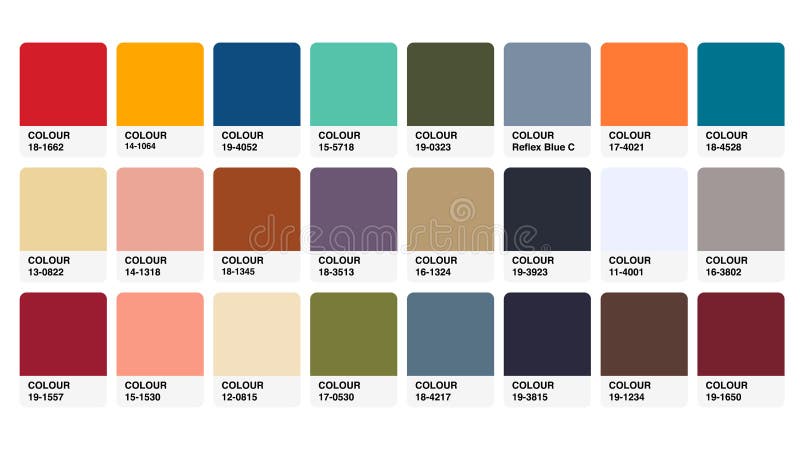 Colour Palette Catalog Samples Vector in RGB Stock Vector ...