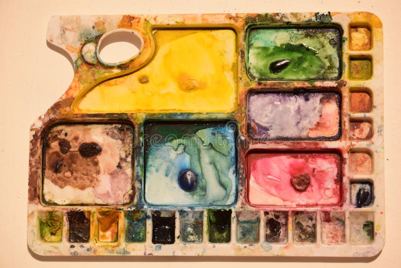 Colour palette stock image. Image of drawing, work, hobbies - 91085769