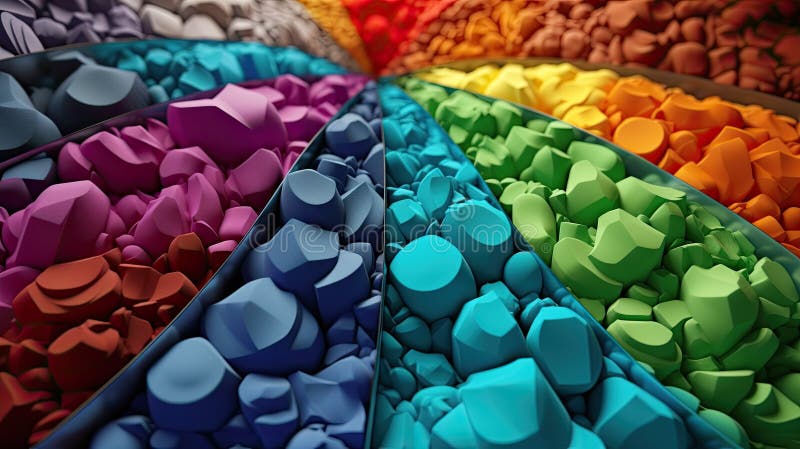 Colour Palette, Rainbow Colors Background, AI Generated Stock ...