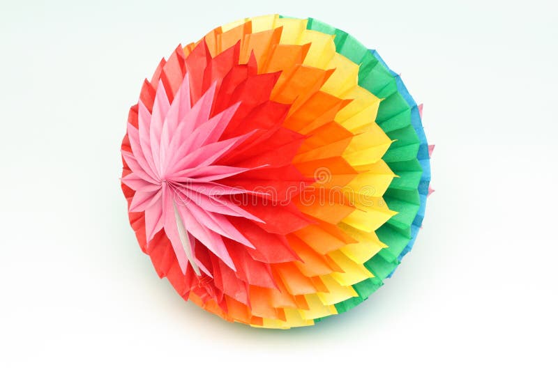 Colour paper sphere stock photo. Image of ball, bright - 11056398