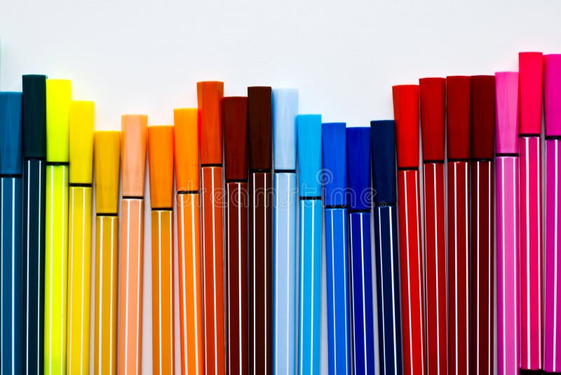 Colour Pen stock image. Image of multicolored, education - 22593645