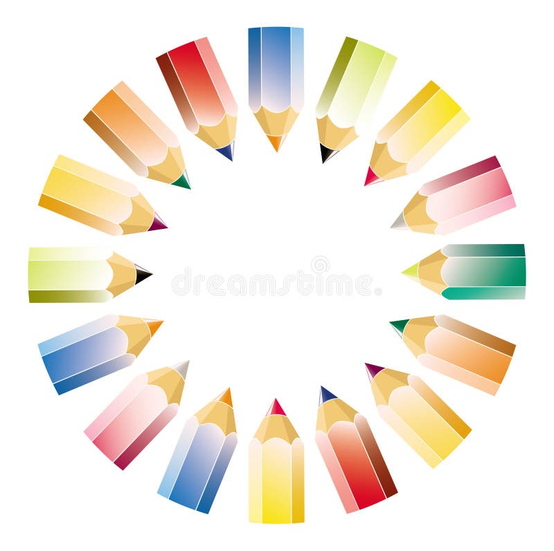 Colour pencil pattern stock vector. Illustration of blue - 10249793