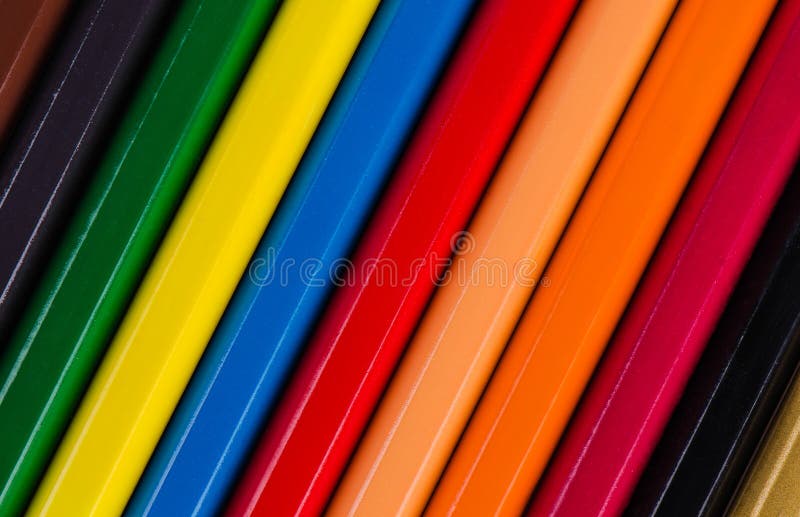 Colour Pencils Background - Can Use for Background Stock Image - Image ...