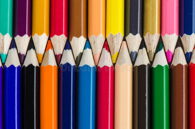 Colour Pencils Background - Can Use for Background Stock Image - Image ...