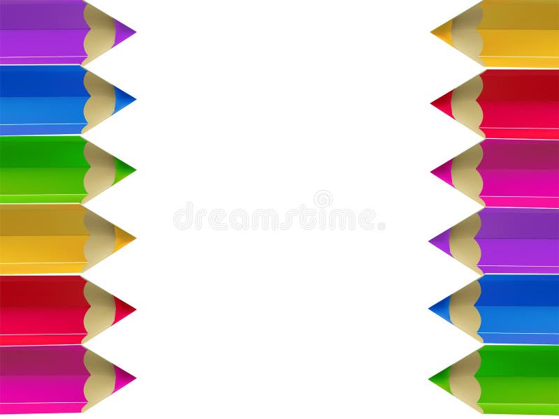 Pencils Border or Frame stock vector. Illustration of pencils - 26931319