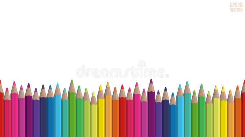 Colour Pencils. Bright Abstract Background for Creative Design. Colored ...