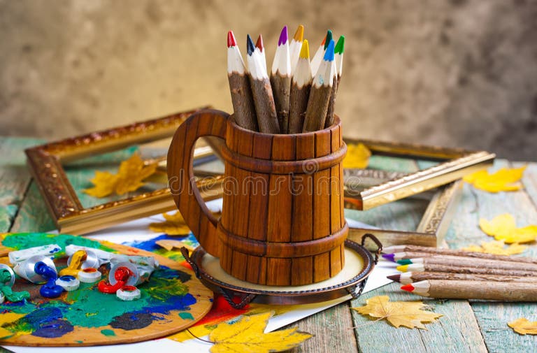 Colour pencils stock image. Image of acrylic, construction - 62722845