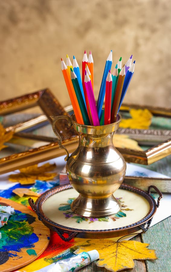 Colour pencils stock photo. Image of color, artist, artistic - 62723236