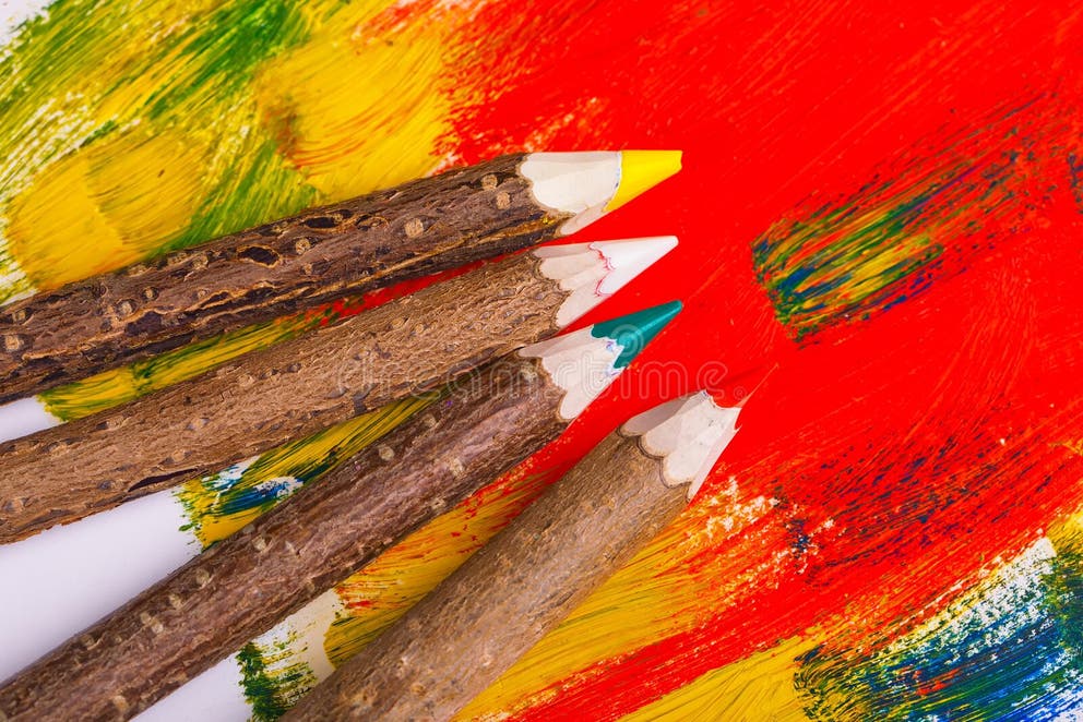 Colour pencils stock image. Image of craft, bristle, acrylic - 62723957