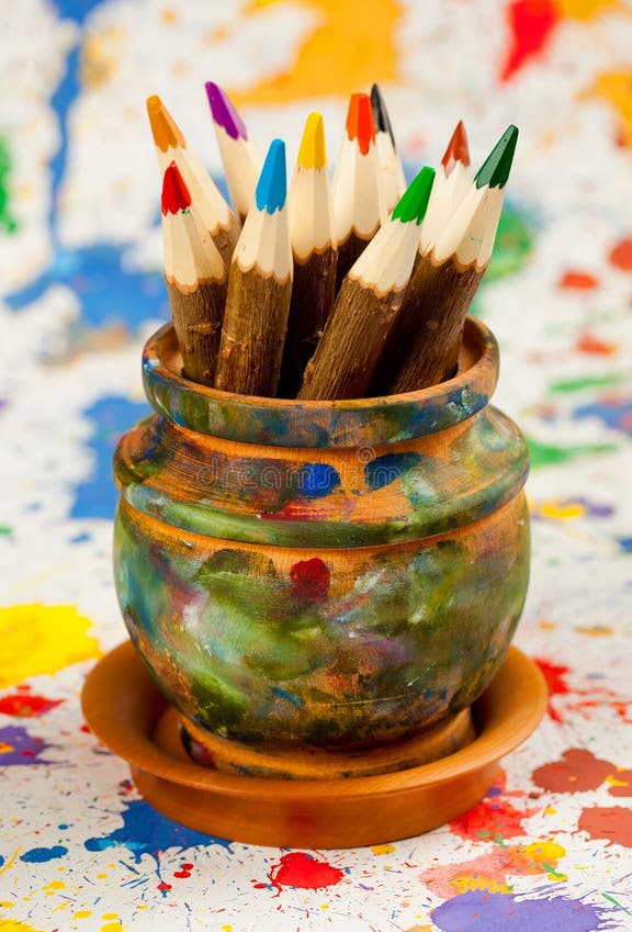 Colour pencils stock photo. Image of creative, brushes - 65116508