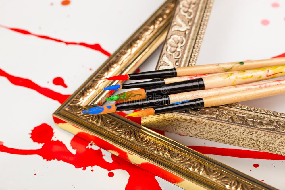Colour pencils stock image. Image of drawing, dirty, acrylic - 65339717