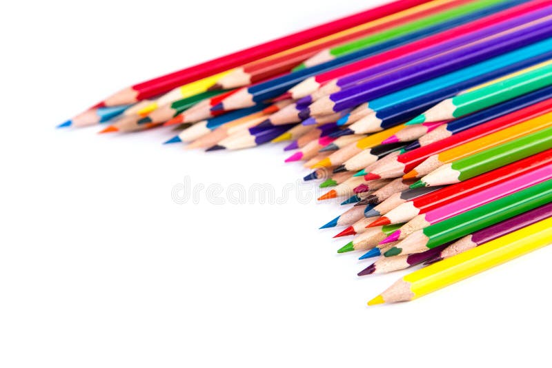 Colour pencils isolated stock image. Image of pencil - 29653369