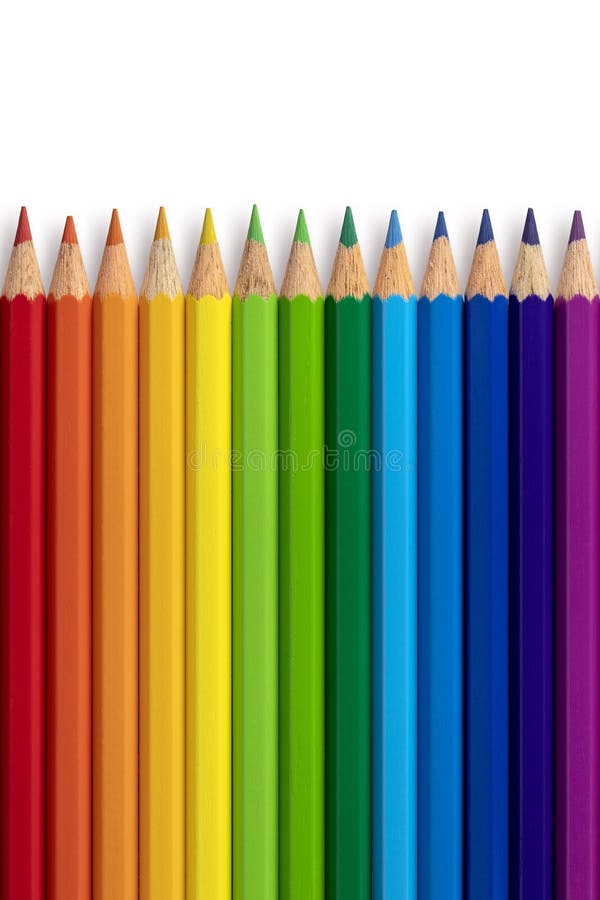 Colour Pencils Line Vertical Stock Image - Image of line, colour: 255165845