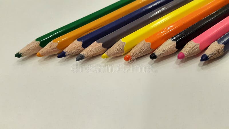 Colour Pencils. Set of Colored Pencils for Drawing Stock Image - Image ...