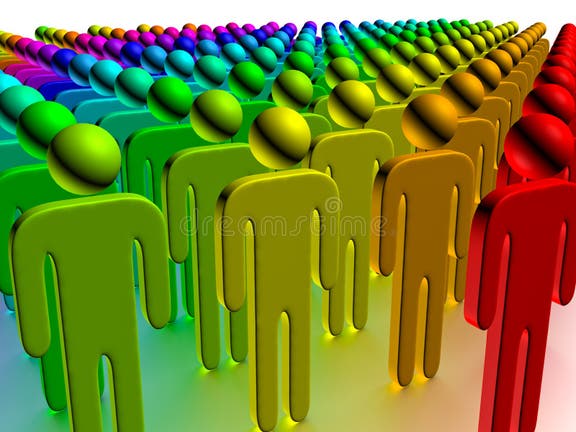 Colour people stock illustration. Illustration of bands - 56141960