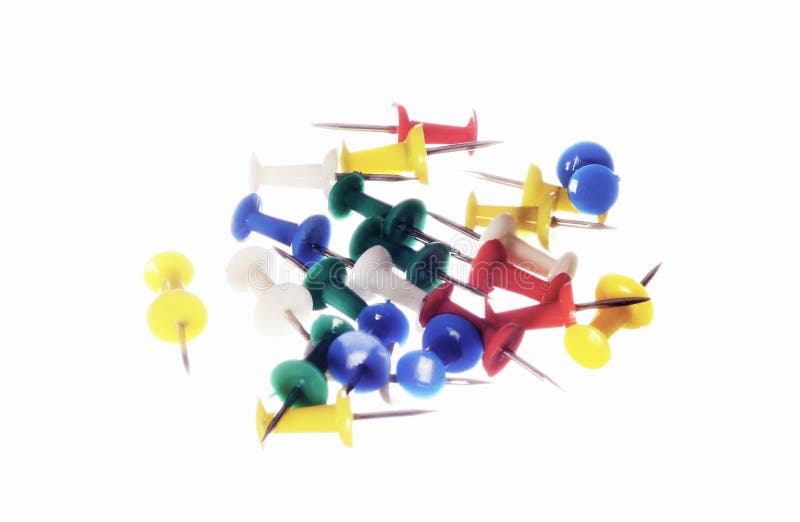 Colour plastic pinhead stock image. Image of notepad - 45355571