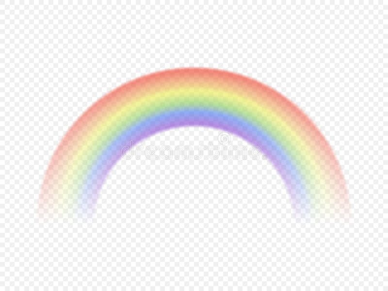 Colour Rainbow Isolated on Transparent Background. Vector Illustration ...