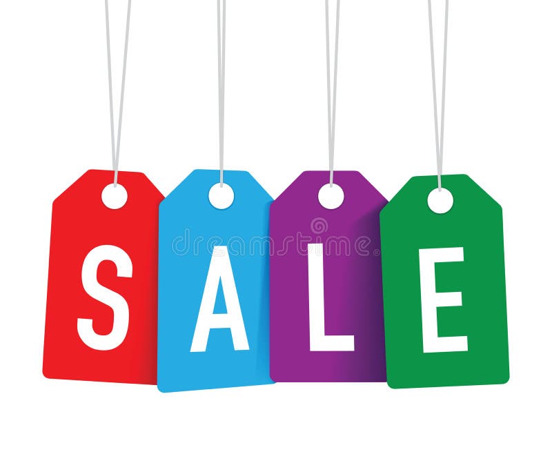 Colour sales tags stock vector. Illustration of label - 113817649