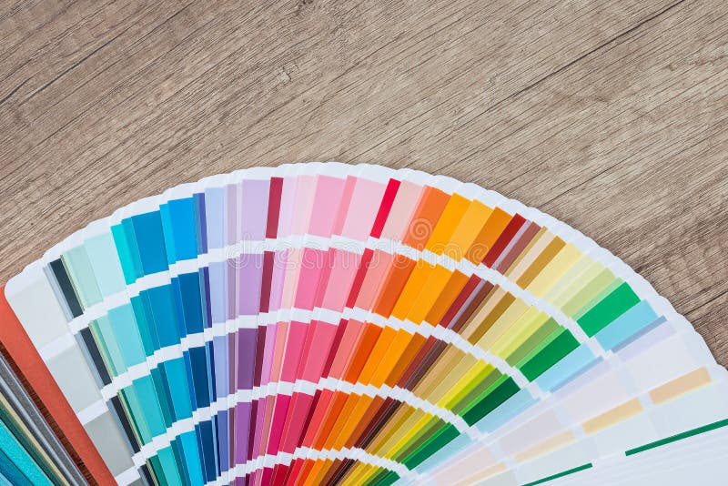 Colour Sampler on Wooden Background, Painting and Renovation Stock ...