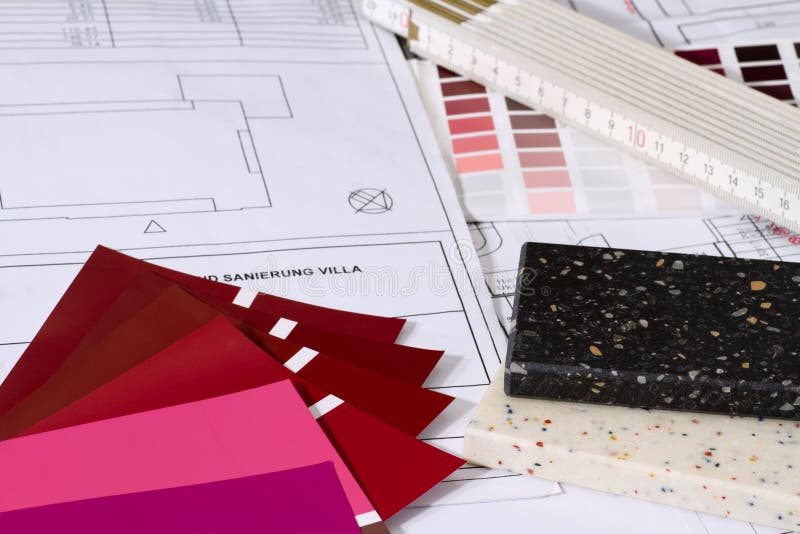 Colour Samples for a Building Project Stock Image - Image of ...