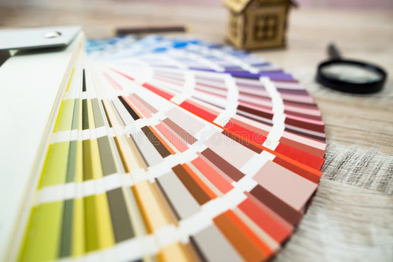 Colour Samples Decomposed in Circle Stock Image - Image of color ...