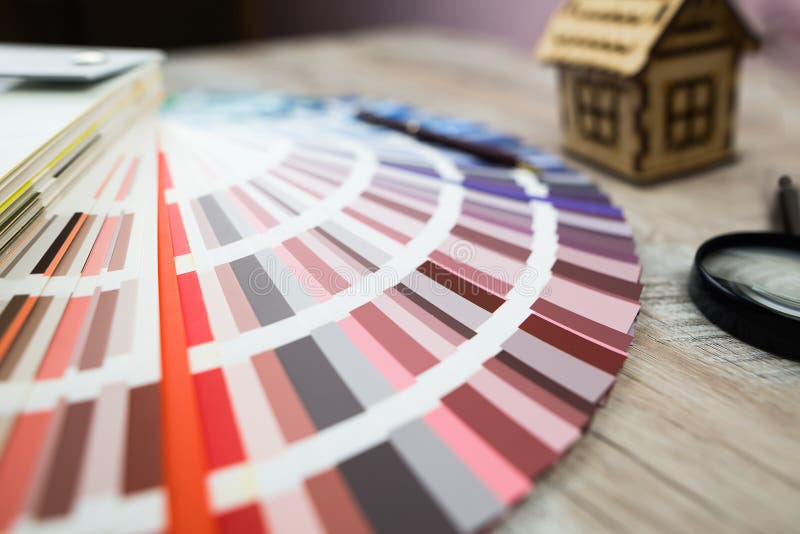 Colour Samples Decomposed in Circle Stock Image - Image of palette ...