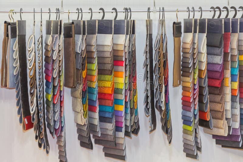 Colour Samples Palette of Fabric Stock Photo - Image of decorating ...