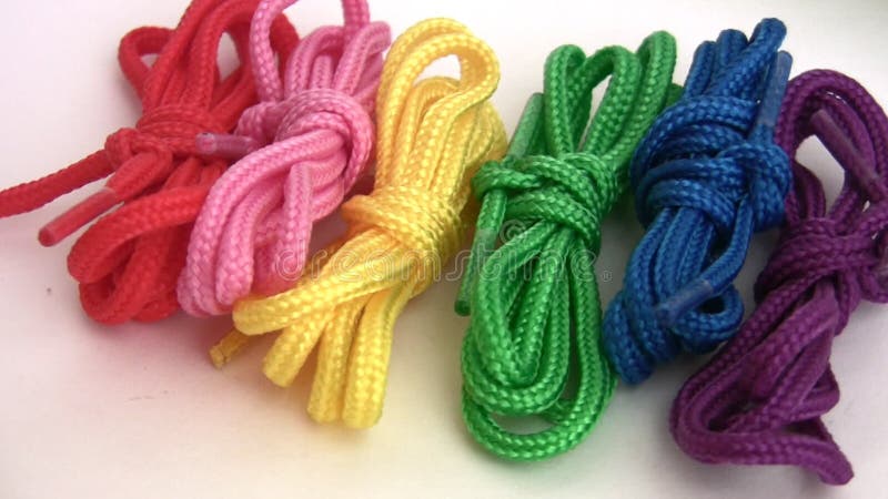 Colour Six Laces Revolve Rotating at Stock Footage - Video of curl ...