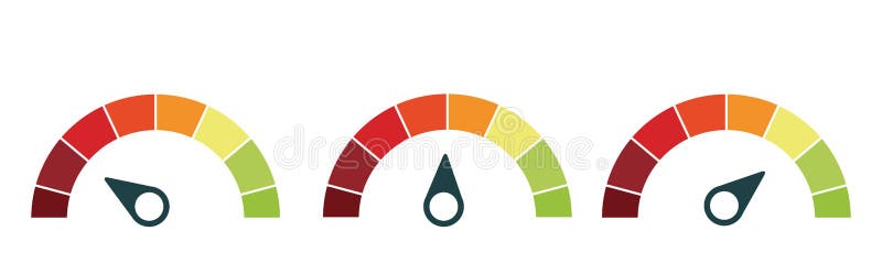 Colour speedometer set stock illustration. Illustration of colour ...