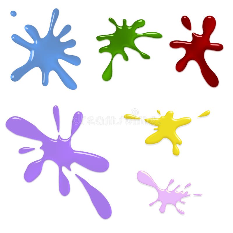 Colour splats stock illustration. Illustration of mess - 19385704