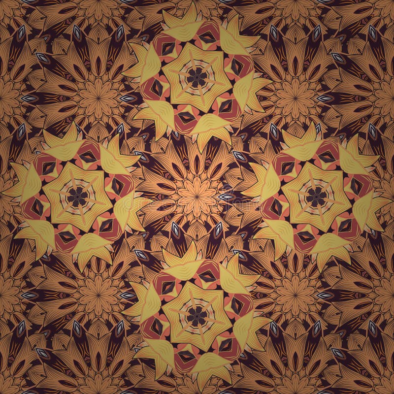 Colour Spring Theme Seamless Pattern Background Stock Illustration ...