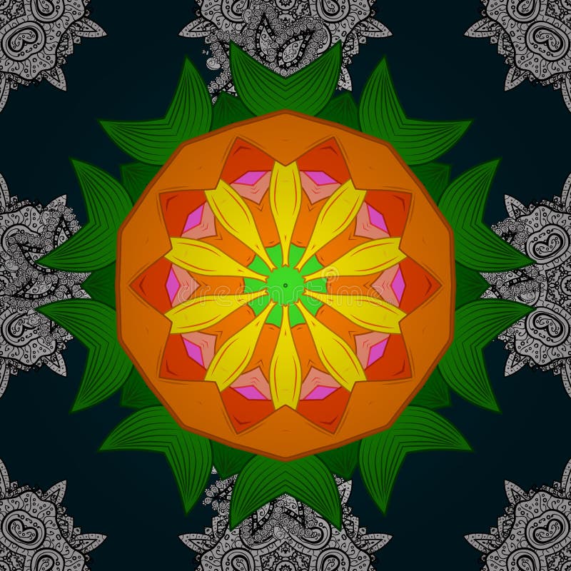 Colour Spring Theme Seamless Pattern Background Stock Illustration ...