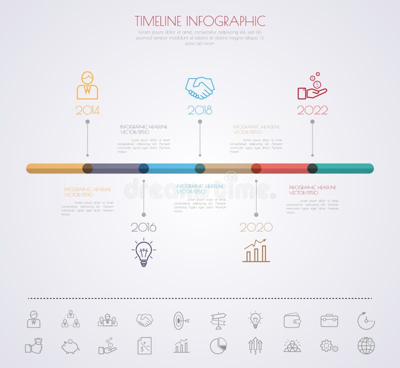 Colour StepDesign Clean Number Timeline Template/graphic or Webs Stock ...