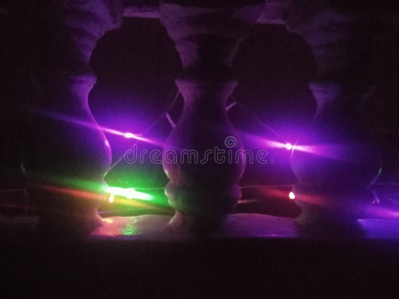 Colour String Lights Decor in Balcony Stock Image - Image of ...