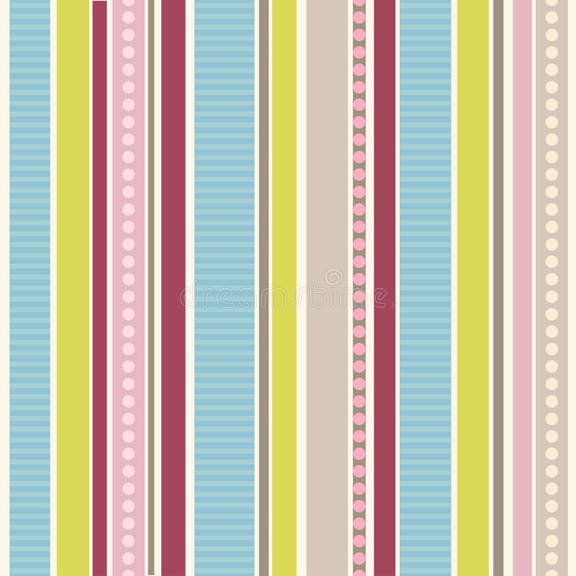 Colour Stripes and Dots | Seamless Vector Pattern Stock Vector ...