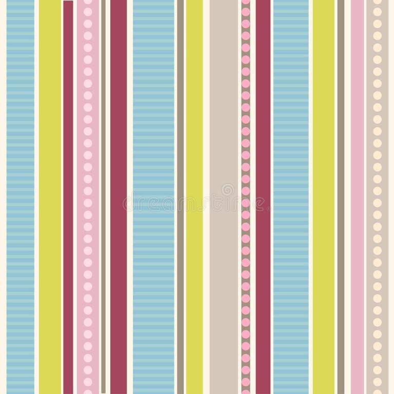 Colour Stripes and Dots | Seamless Vector Pattern Stock Vector ...