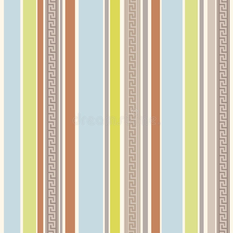 Colour Stripes Greek Pattern | Seamless Vector Stock Vector ...