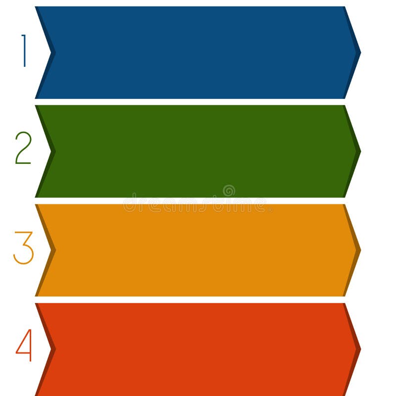 4 colour strips arrows stock illustration. Illustration of data - 56694677