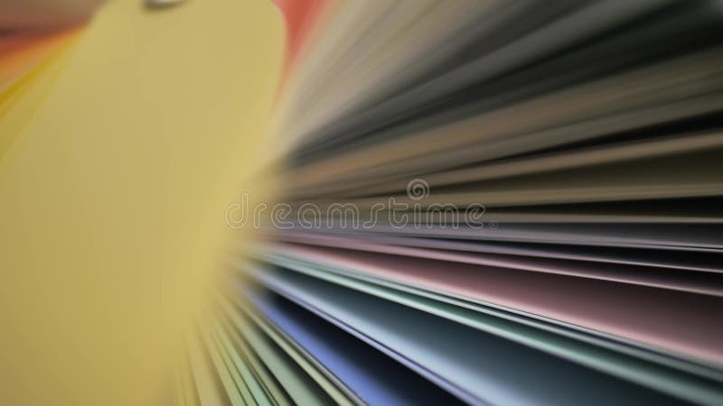 Colour Swatches Book. Rainbow Sample Colors Catalogue Stock Video ...