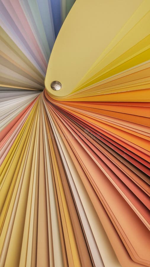 Colour Swatches Book. Rainbow Sample Colors Catalogue Stock Photo ...